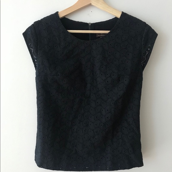 Mulberry | Tops | Mulberry Lace Navy Top Fits Sz 24 | Poshmark